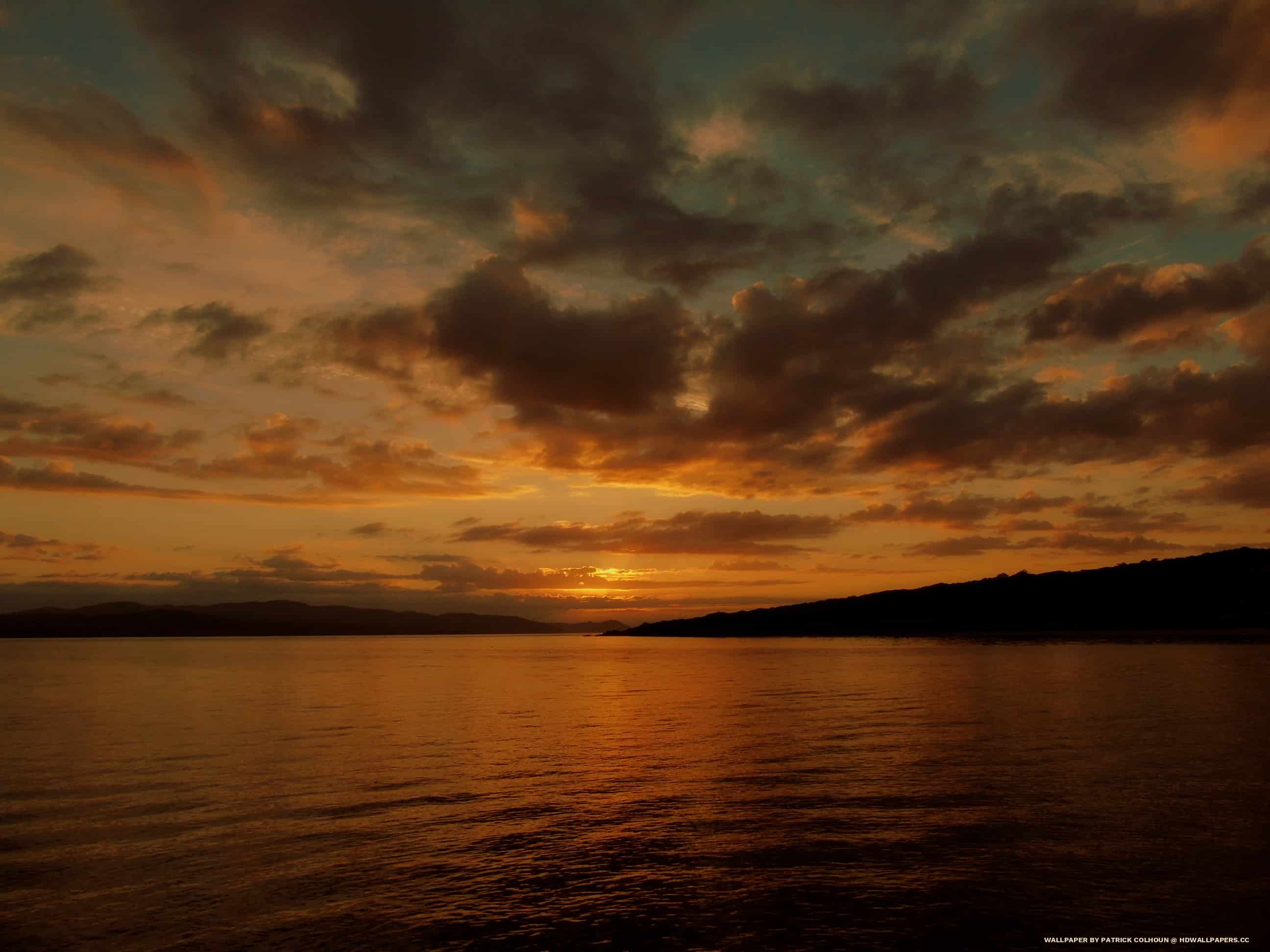 sunset over the lake - HD Wallpapers